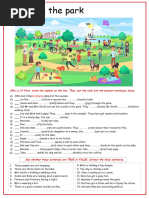 Present Continuous Picture Descriptions | PDF