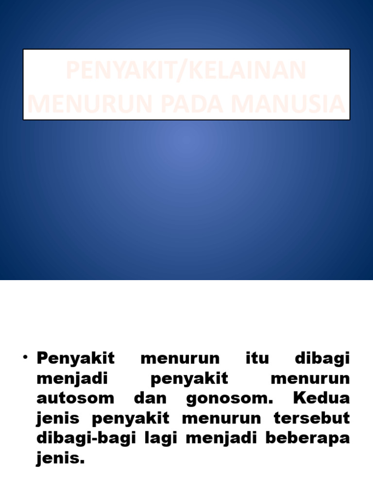 Penyakit Dan Kelainan Menurun Untuk RRI | PDF