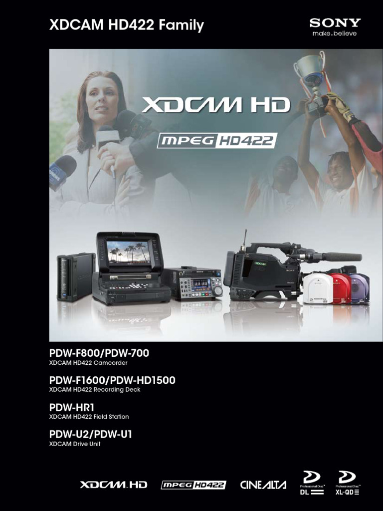 XDCAM HD422 Series Overview and Specs | PDF | Computing | Digital ...