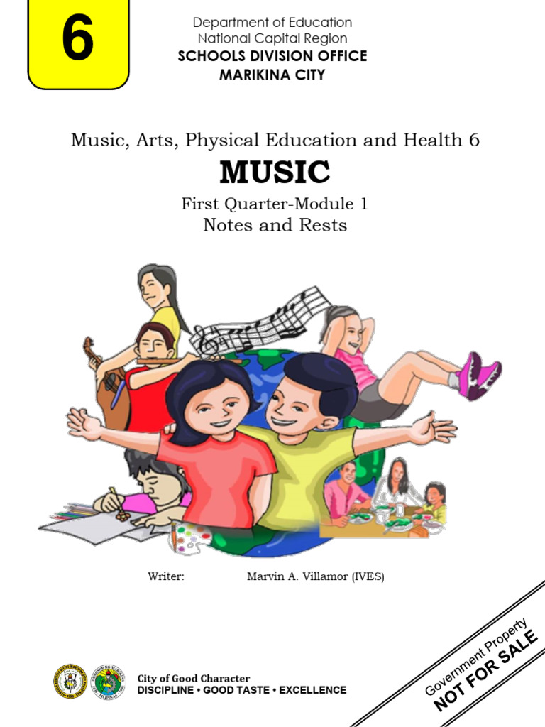 Grade 6 Music Module 1: Notes & Rests | PDF | Learning | Musicology