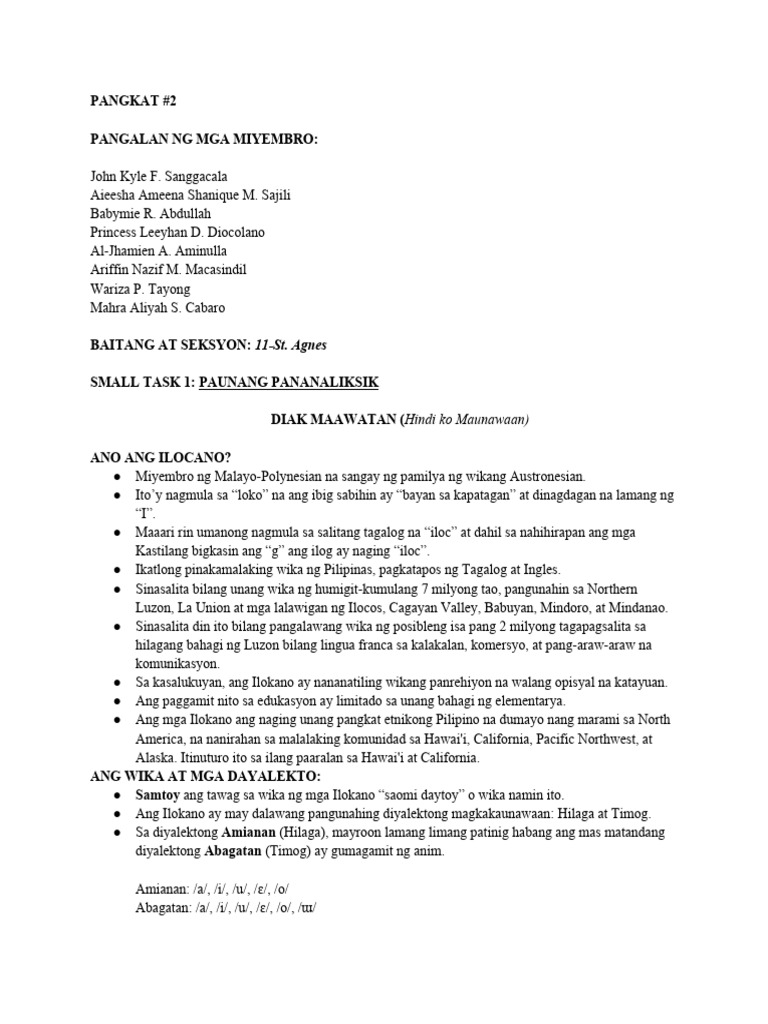 Komunikasyon ST1 | PDF