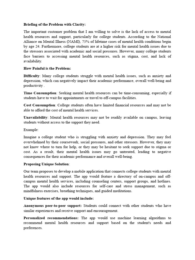 2305B04303 Es Assignment-1 | PDF | Mental Health | Mental Disorder