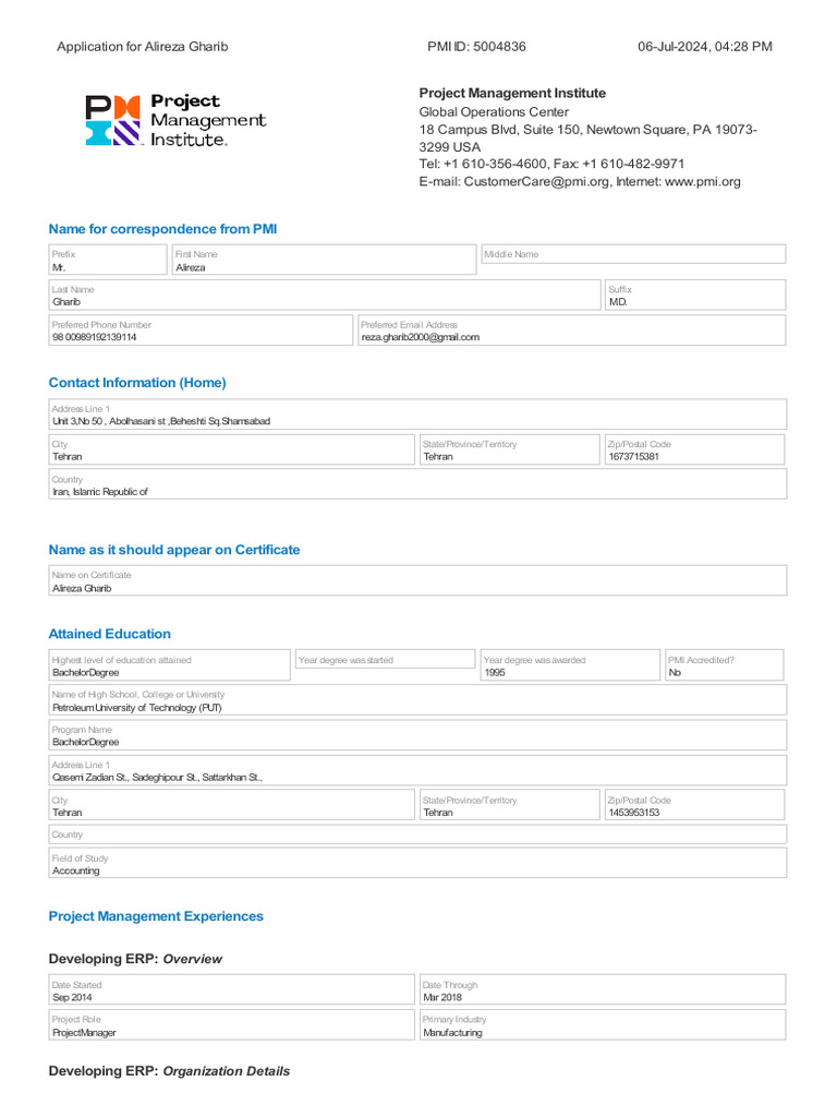 Application Report - 3458826 | PDF | Project Management