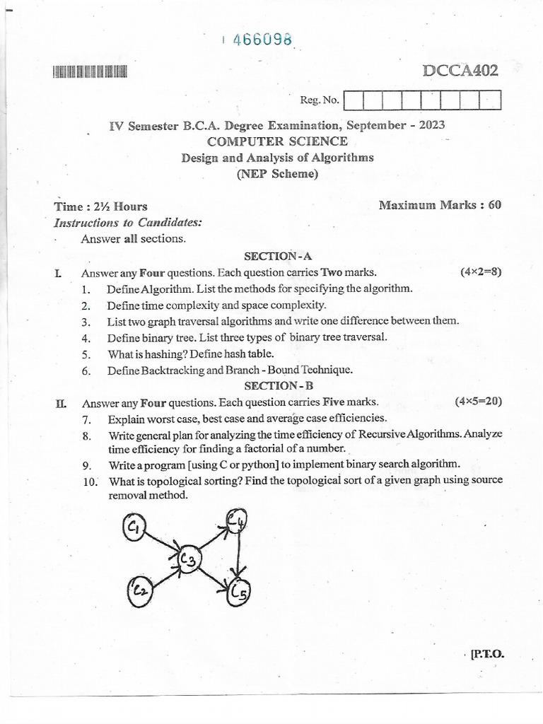Design and Analysis of Algorithms | PDF