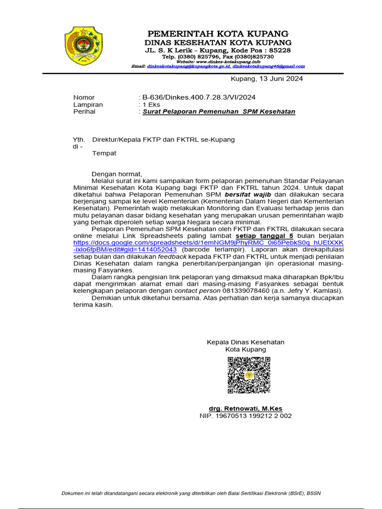 Surat Pengantar SPM | PDF