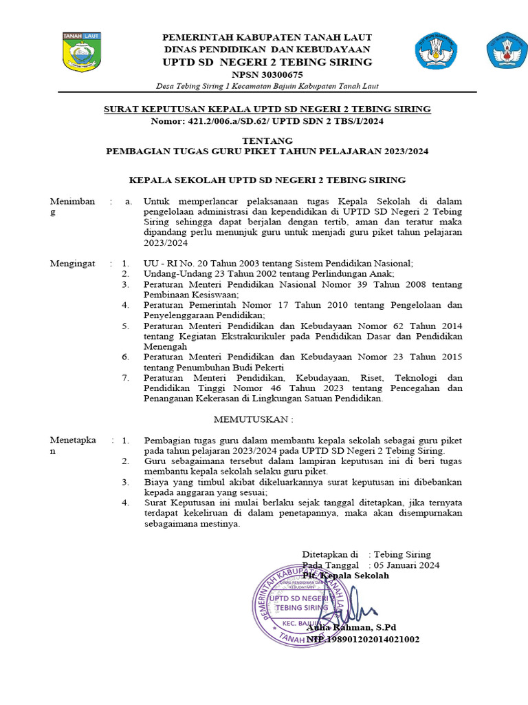 SK Guru Piket TBS 2 2024 2025 | PDF