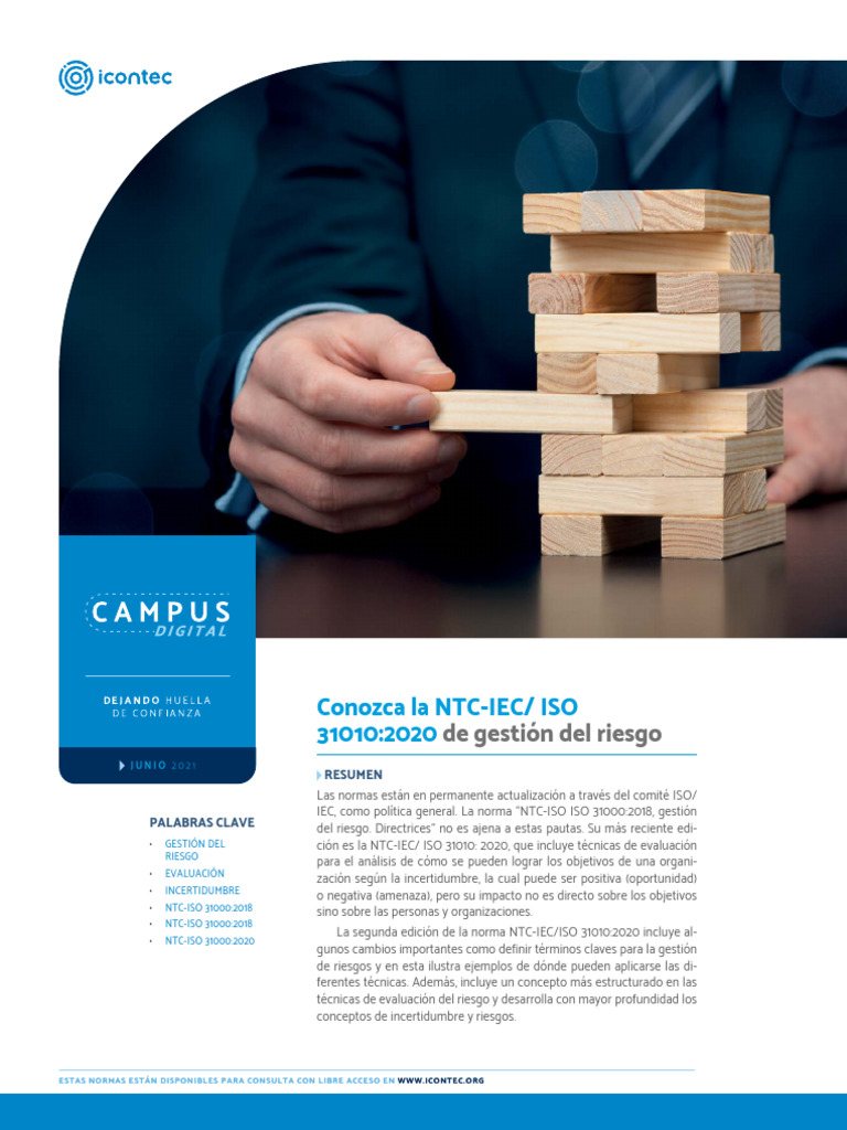 Conozca La NTC-IEC/ ISO 31010:2020: de Gestión Del Riesgo | PDF ...