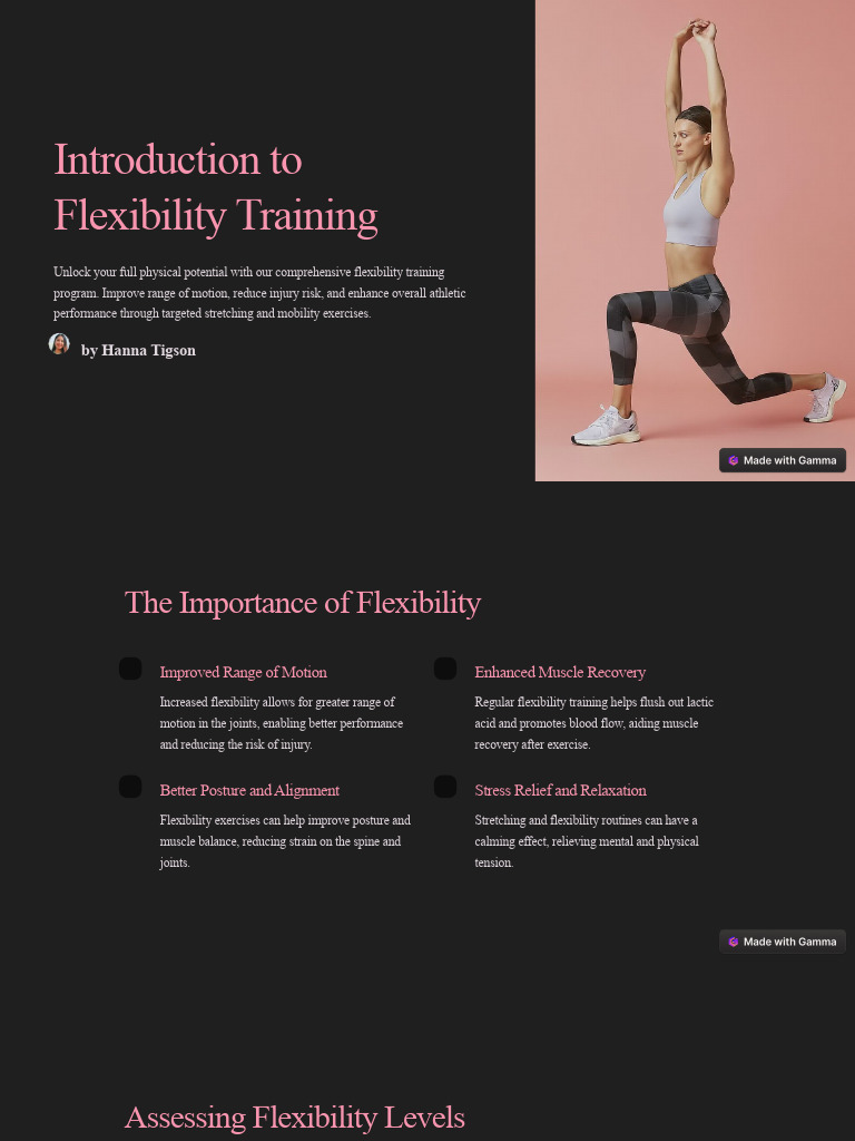 Introduction To Flexibility Training | PDF | Flexibility (Anatomy) | Musculoskeletal System