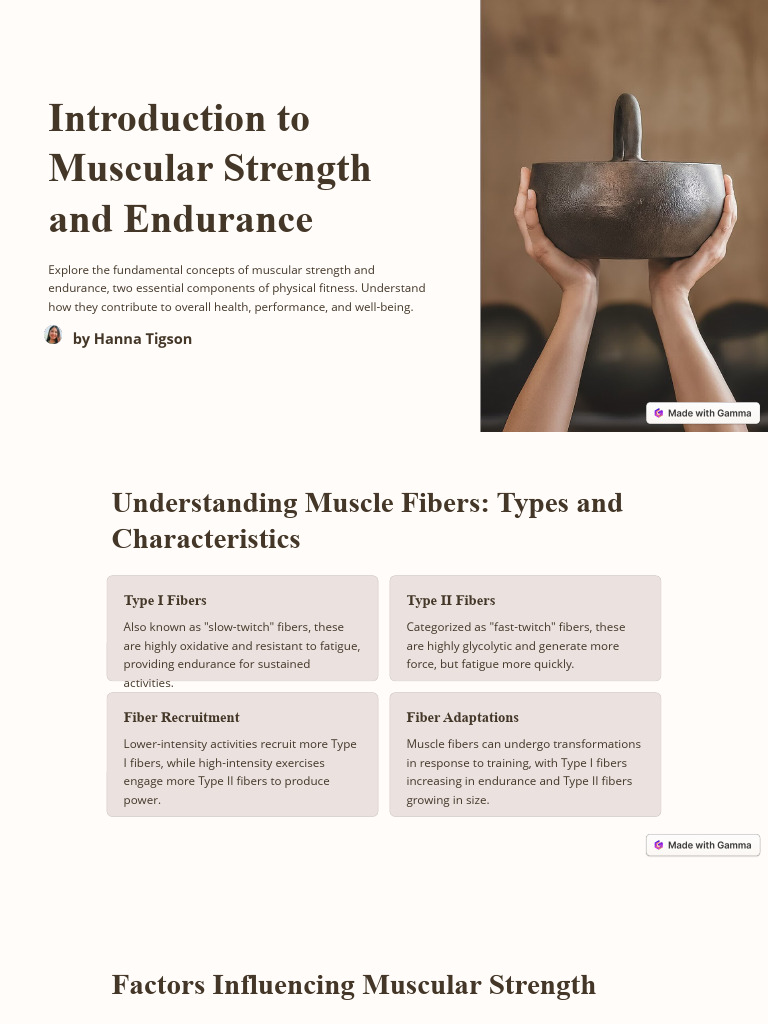 Introduction To Muscular Strength and Endurance | PDF | Strength ...