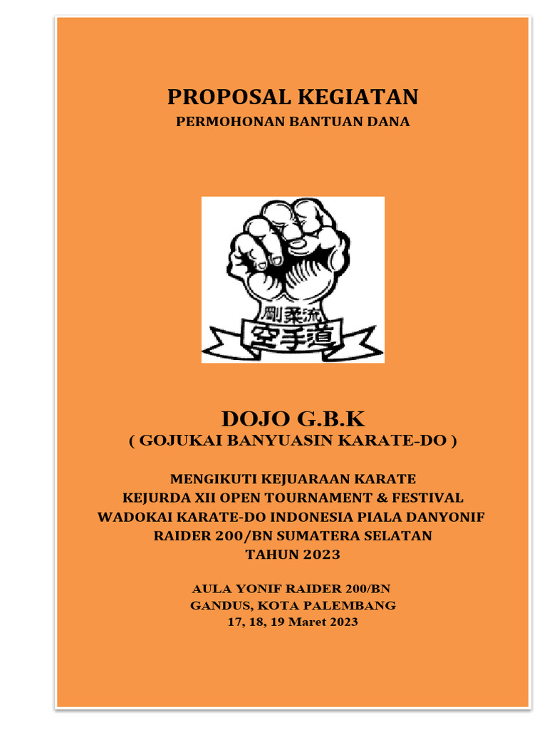 Proposal - Mengikuti - Kegiatan Inkado | PDF