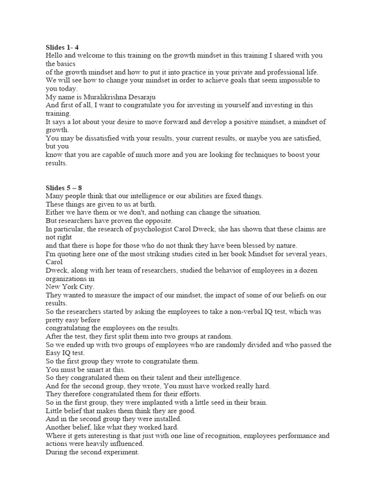 Leading With Growth Mindset | PDF | Mindset | Intelligence Quotient