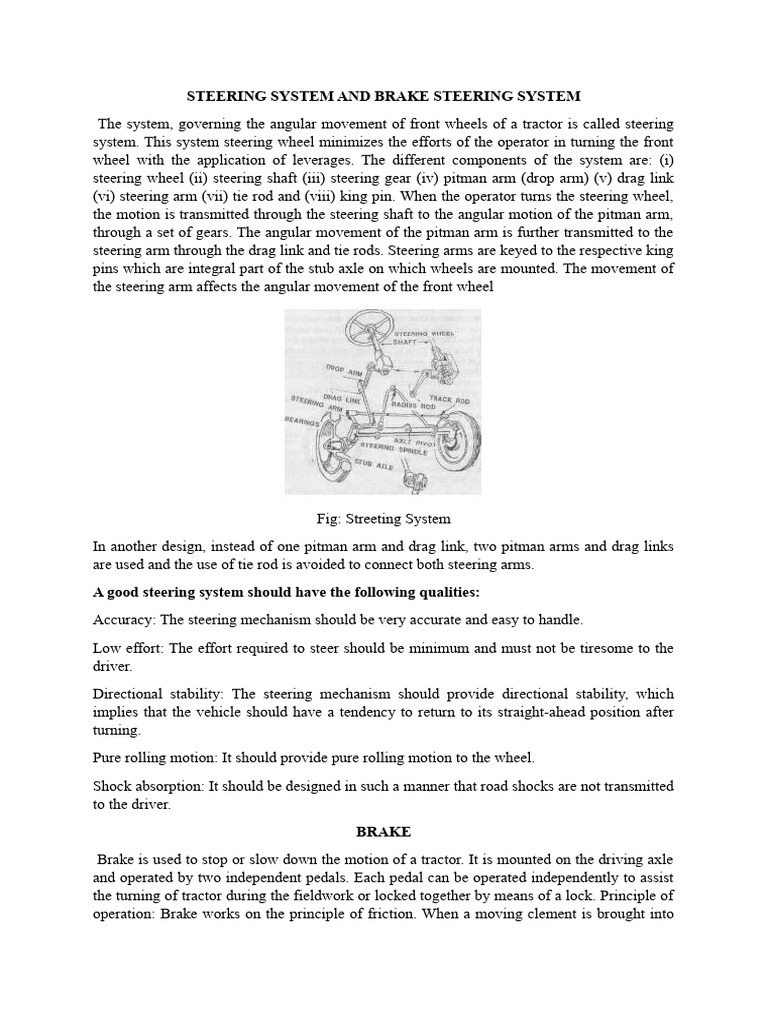Steering and Breaking System | PDF | Brake | Steering