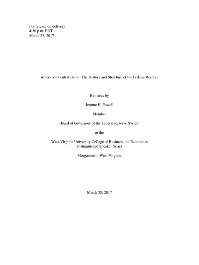 The History and Structure of The Federal Reserve | PDF | Federal Open ...