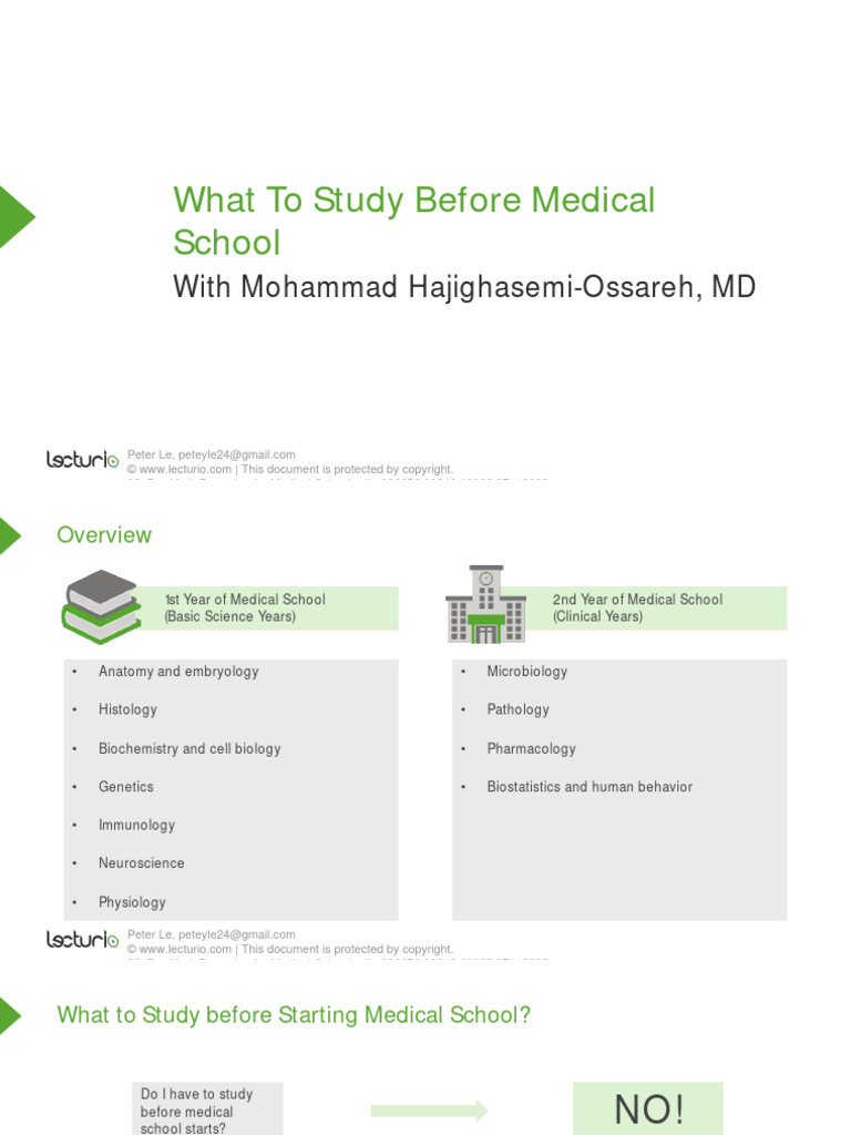 02 - Pre-Med - Preparing For Medical School | PDF | Medical School ...
