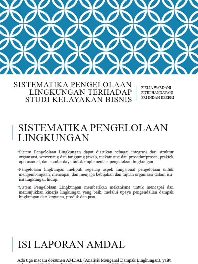 Sistematika Pengelolaan Lingkungan Terhadap Studi Kelayakan Bisnis | PDF | Karier & Perkembangan