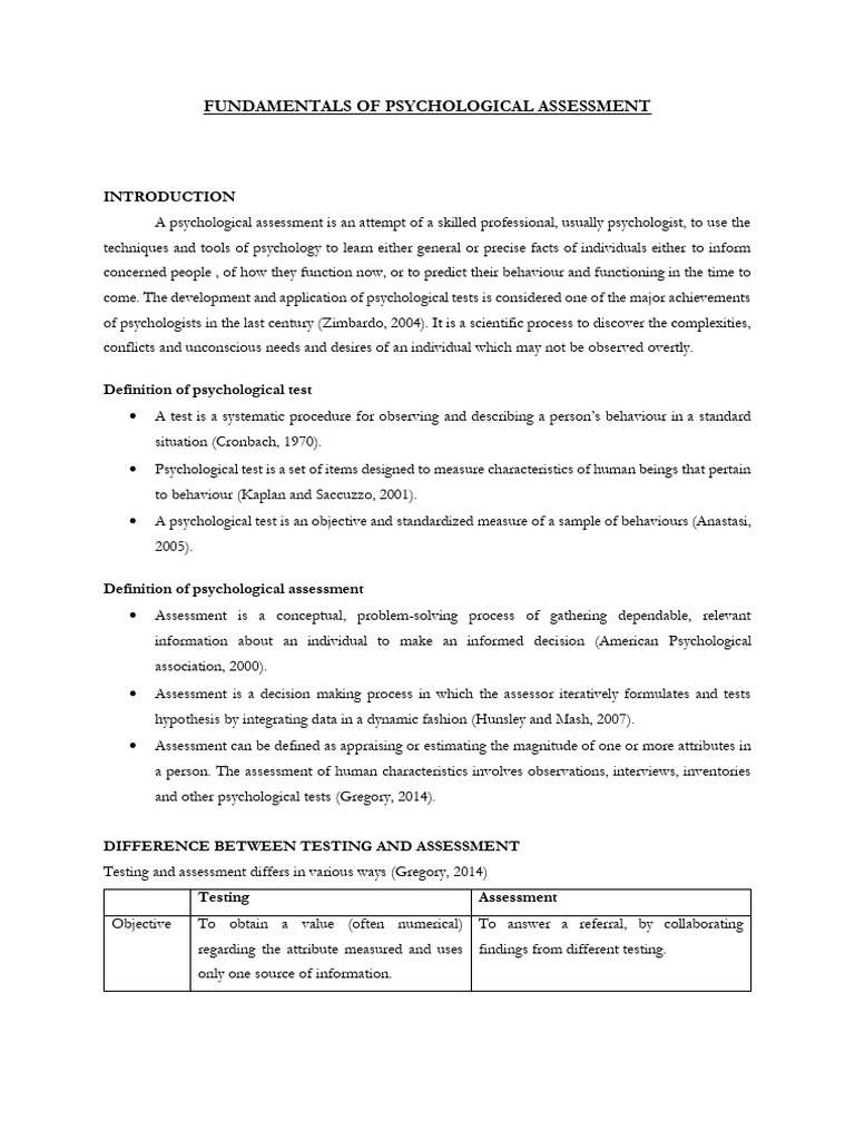Psych Assessment Basics | PDF | Wechsler Adult Intelligence Scale ...