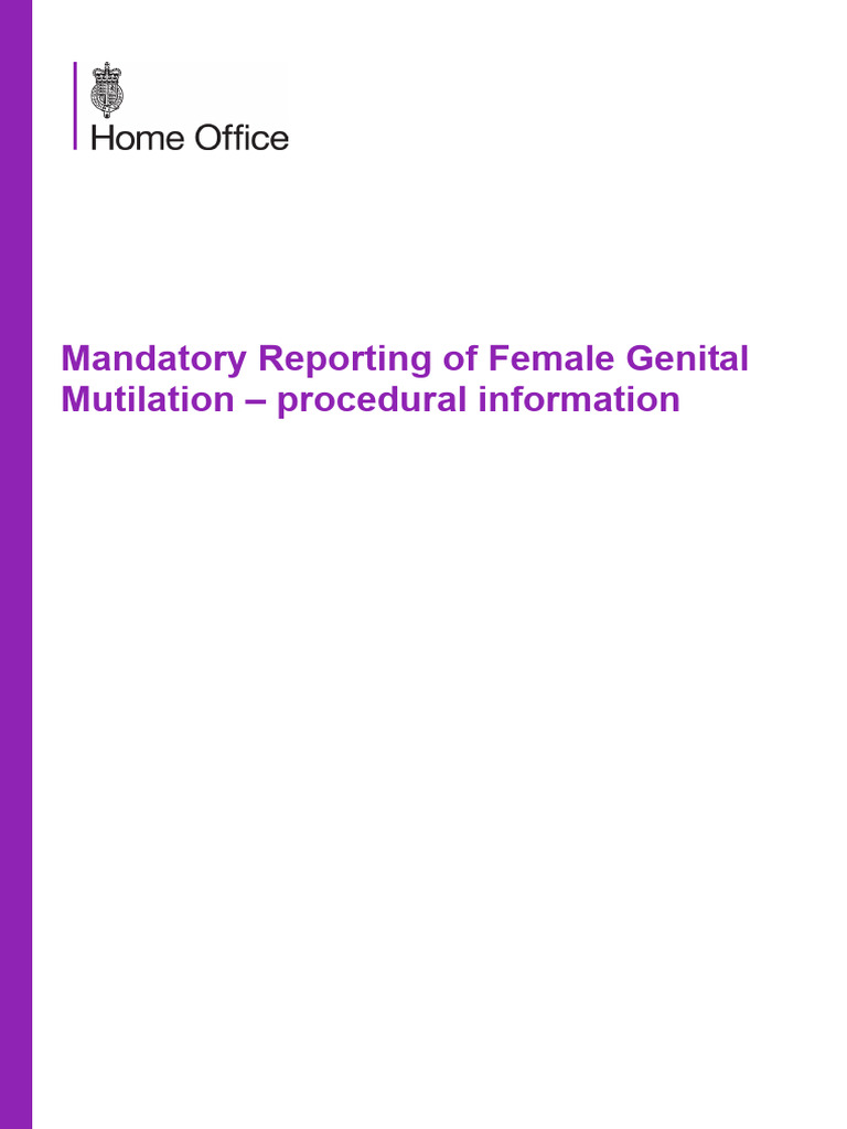 FGM Mandatory Reporting - Procedural Information Nov16 FINAL | PDF ...