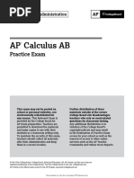 AP Calculus BC 2013 Practice Exam | PDF | Function (Mathematics) | Tangent