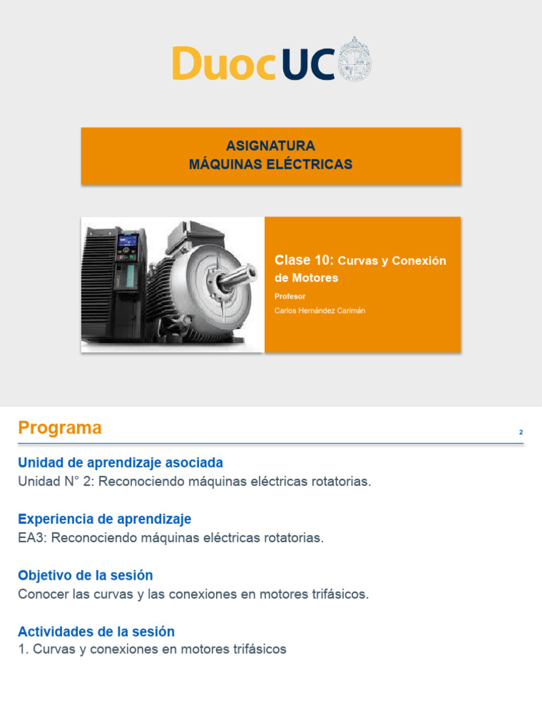 PPT10 - Curvas y Conexion de Motores - Rev01 | PDF | Motor eléctrico | Corriente eléctrica