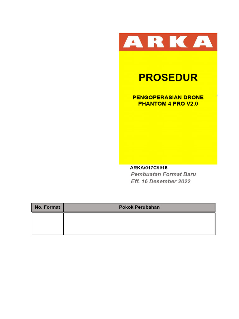 Prosedur Drone Phantom 4 Pro | PDF