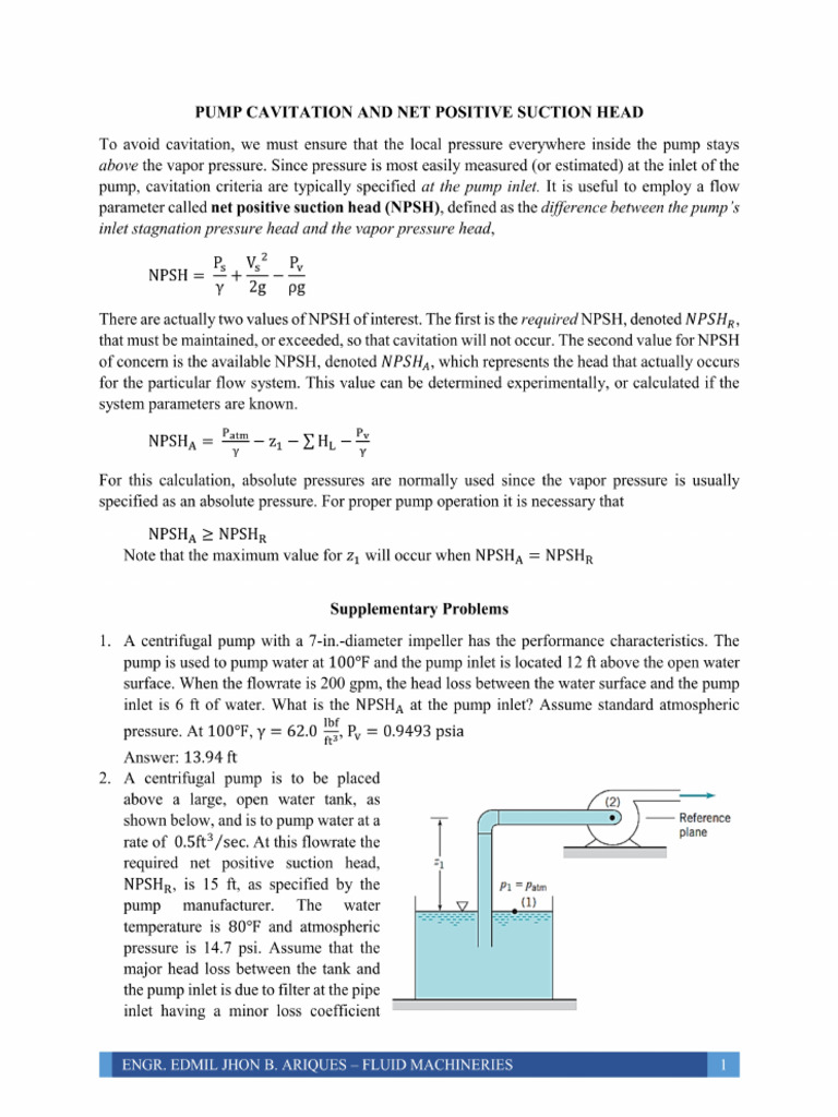 Scanned Copy Available Net Positive Suction Head | PDF