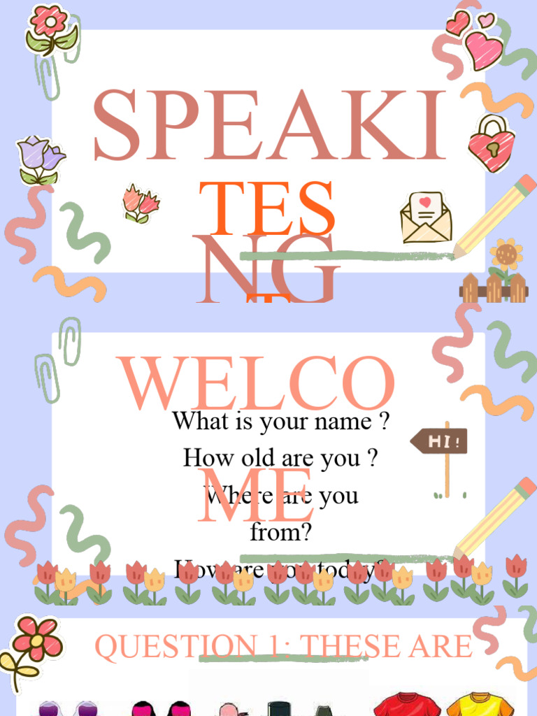Speaking Test 2B 21052024 | PDF