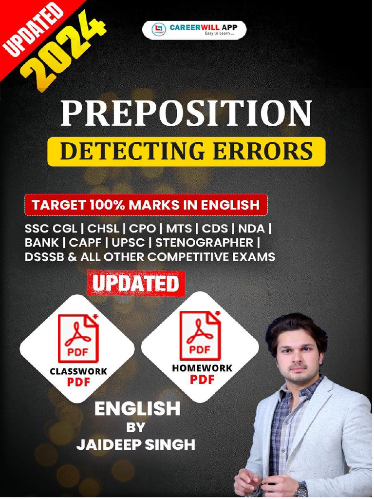 2024 Preposition Errors | PDF