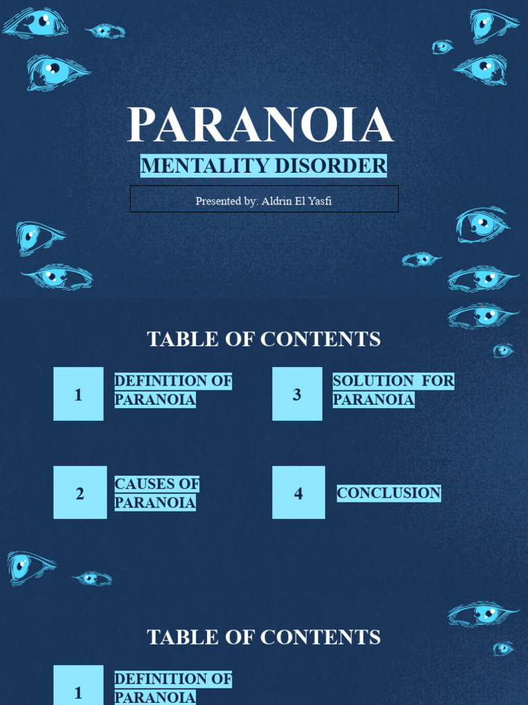 Paranoid Personality Disorder by Slidesgo | PDF | Paranoia | Abnormal ...