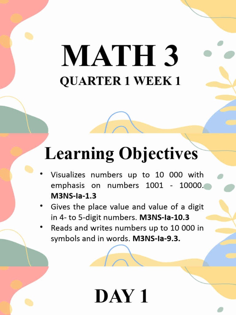Math 3 - Q1 - Week 1 | PDF