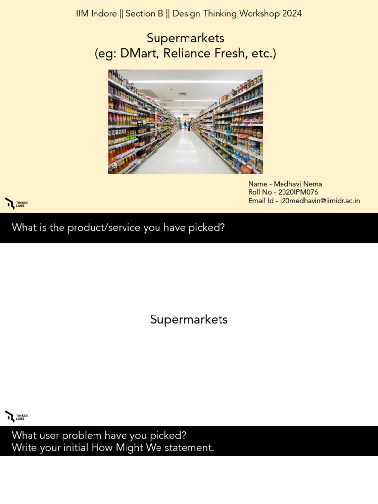 Medhavi Nema - Individual Assignment - Section B - IIM Indore 2024 | PDF | Supermarket | Behavior