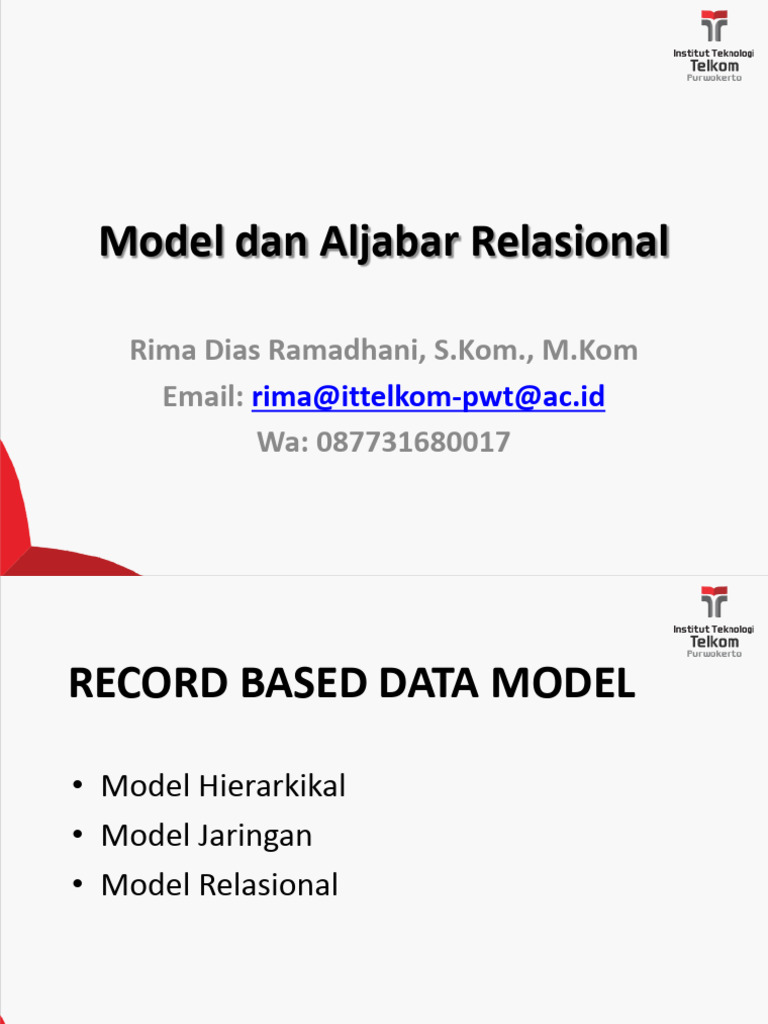 Pertemuan 5 25 10 Tabel Relational Dan Algebra | PDF