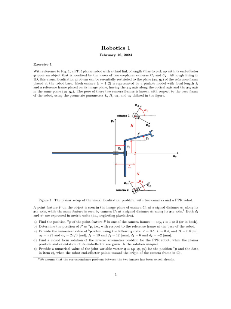 Robotics1 24.02.16 | PDF | Kinematics | Force