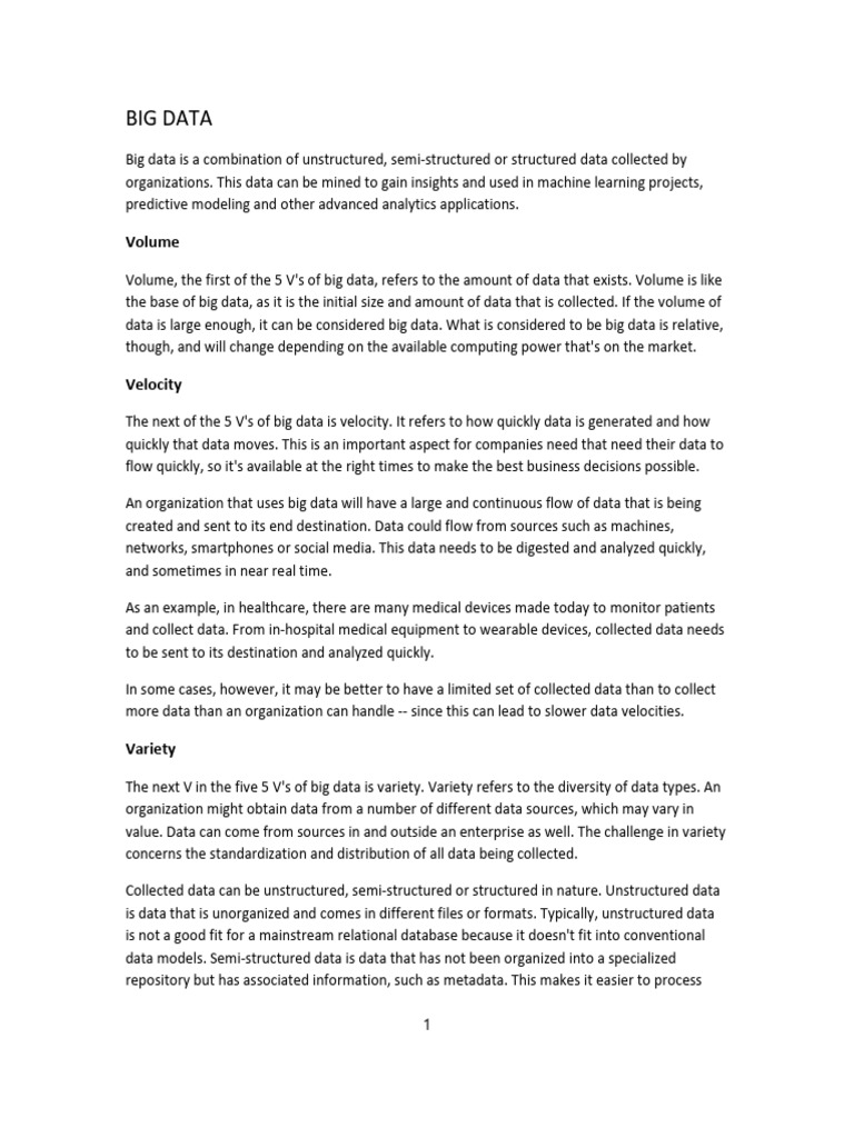 5 Vs of Big Data | PDF | Big Data | Data