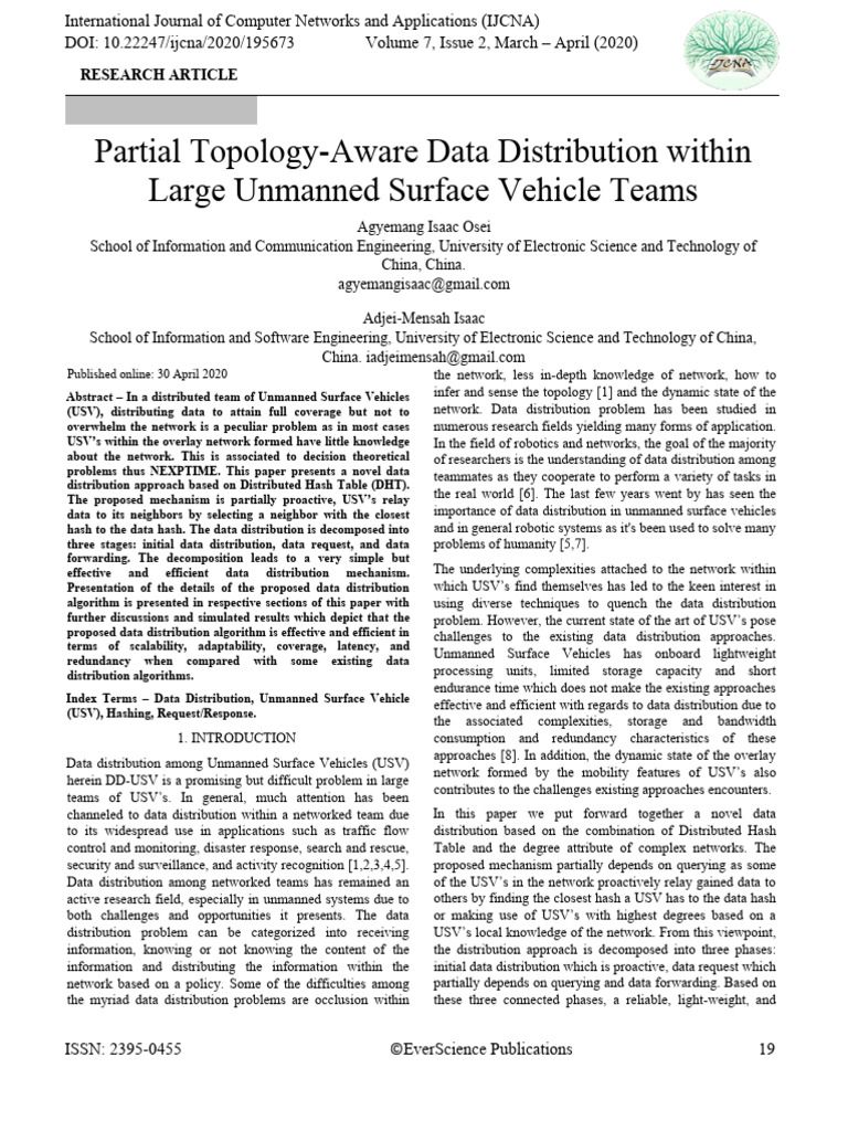 Partial Topology-Aware Data Distribution Within Large Unmanned Surface ...