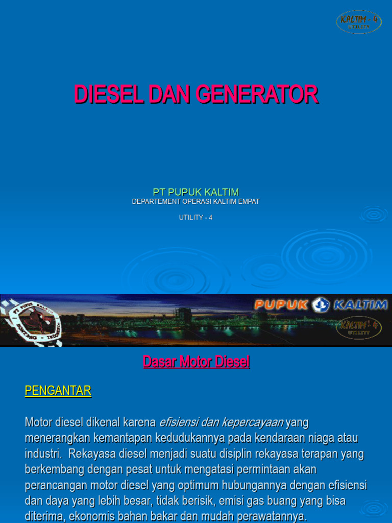 Motor Diesel Dan Generator | PDF | Komputer