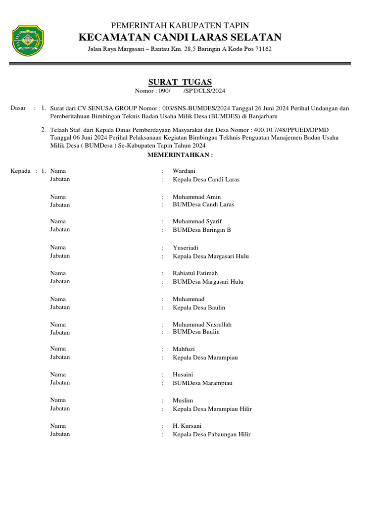 sppd keg bumdes 2024 | PDF