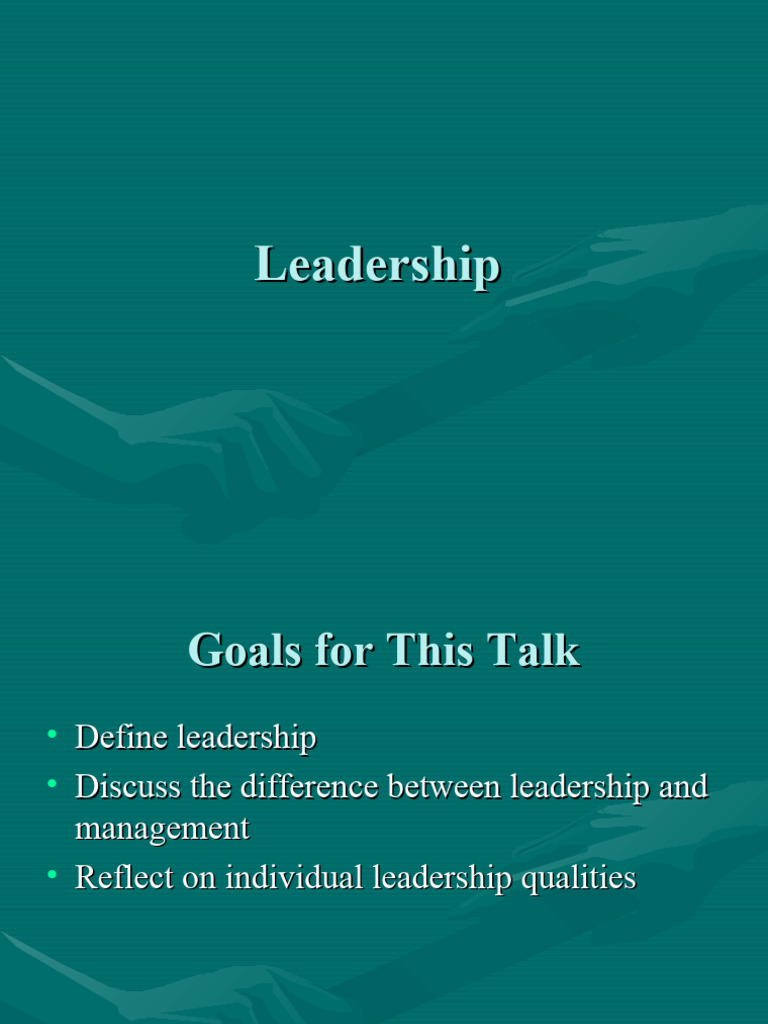 Leadership | PDF | Leadership | Goal