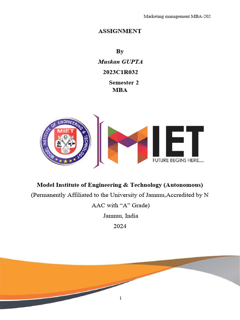 Marketing-assignment-MUSKAN | PDF | Consumer Behaviour | Airbus