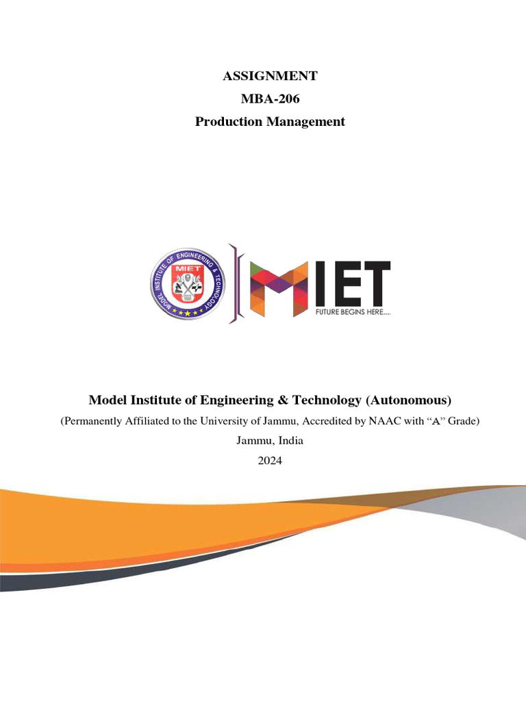 Assignment MBA-206 | PDF | Proofreading | Apa Style