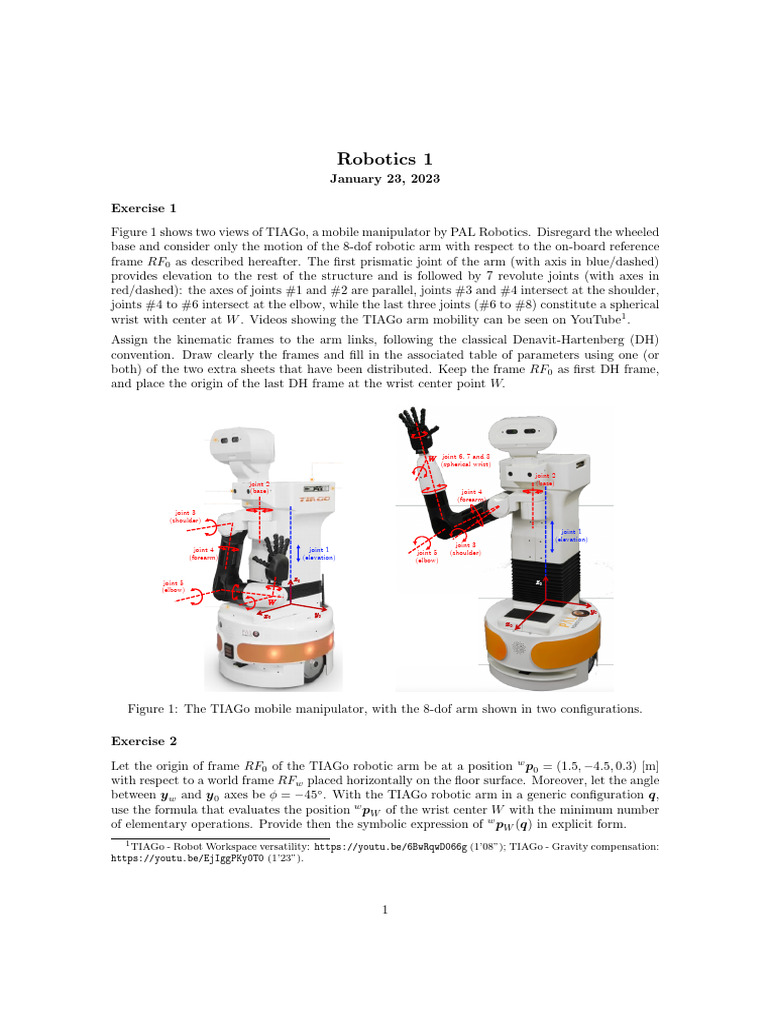Robotics1 23.01.23 | PDF