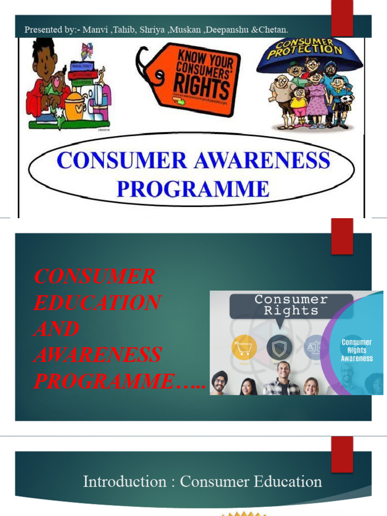 Consumer Education and Awareness Programme | PDF | Consumer Behaviour ...