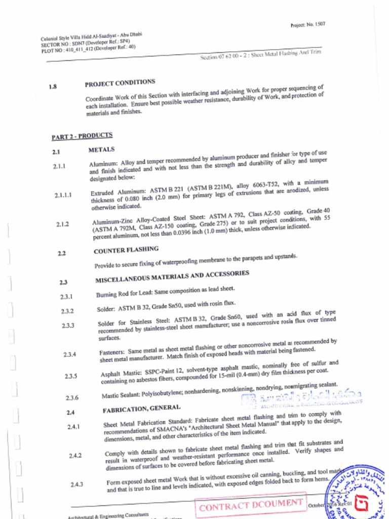 Vol - Ii-Part1-Arch & Struc Gen. Specs-3of3 | PDF