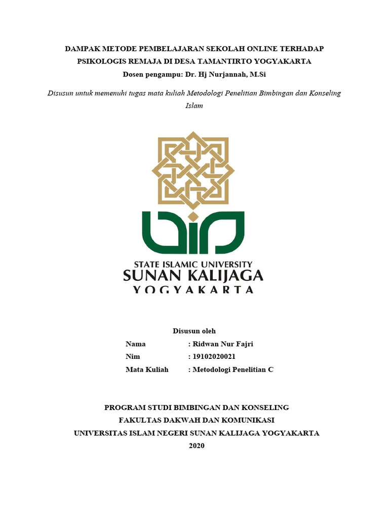 Ridwan Nur Fajri 19102020021 Metode Penelitian UAS | PDF