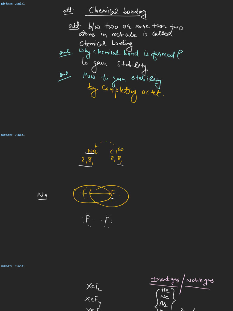 Chemical Bonding - L-01 (Class Notes) NJ - 247 | PDF