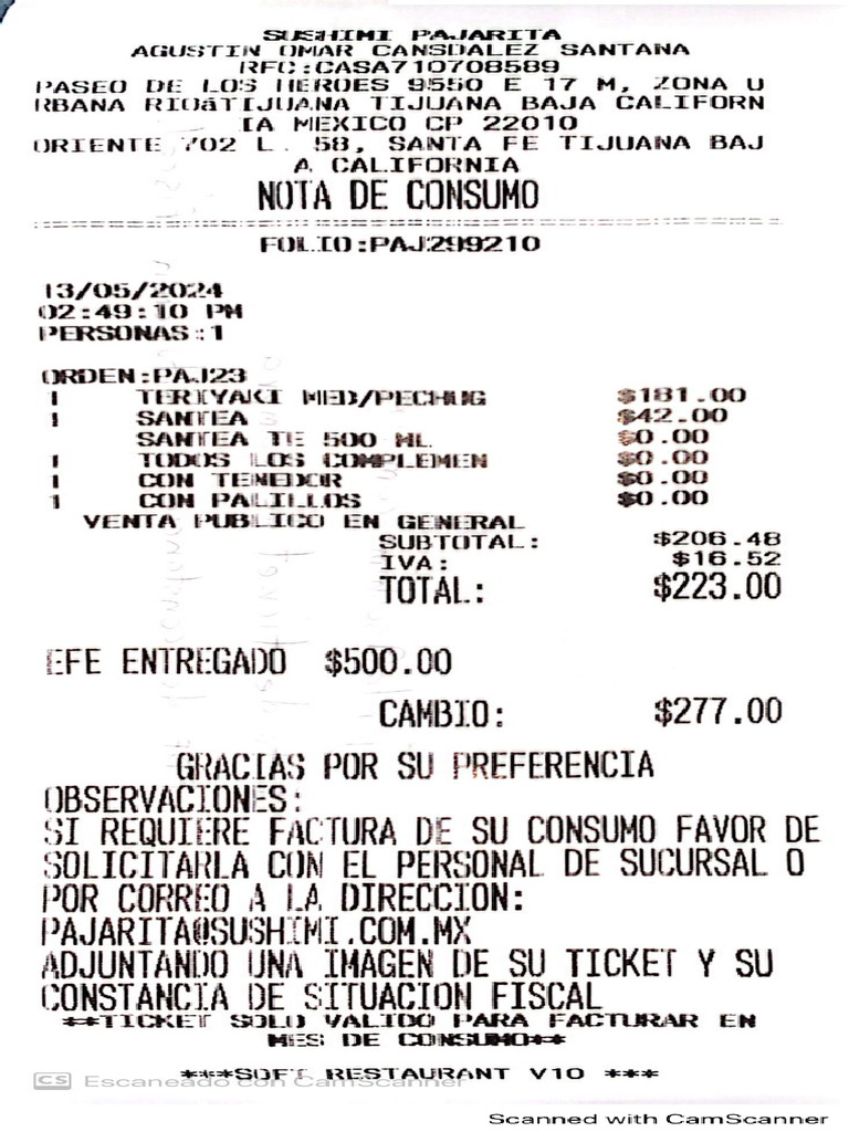 Recibo de Compra | PDF