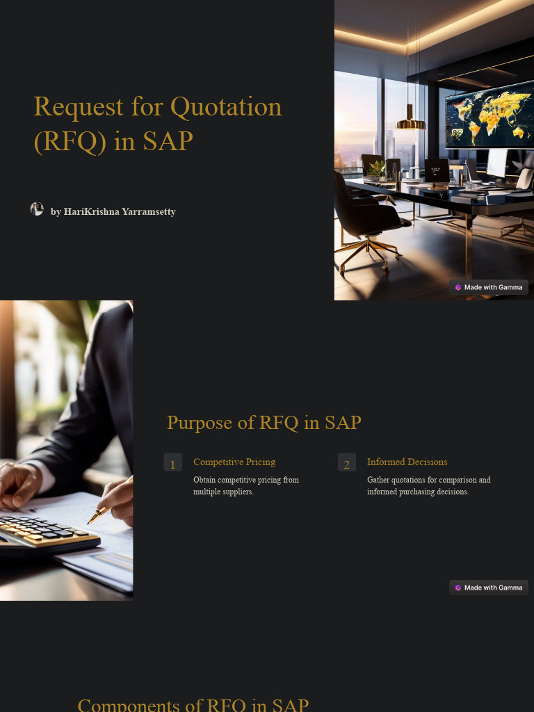 Request For Quotation RFQ in SAP | PDF | Request For Proposal | Pricing