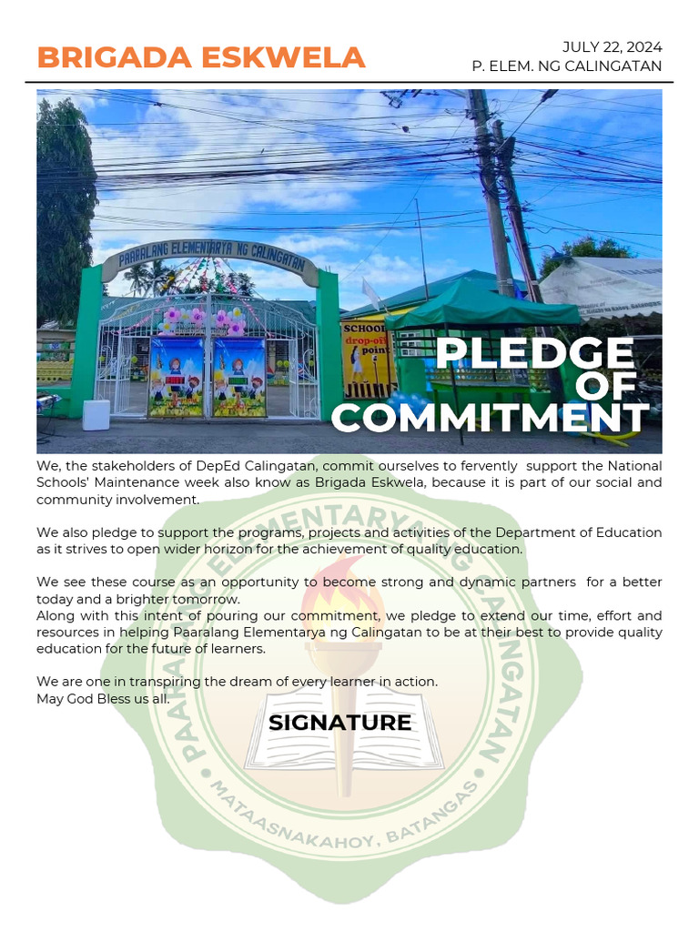 Support for Brigada Eskwela 2023 | PDF | Social Science | Wellness
