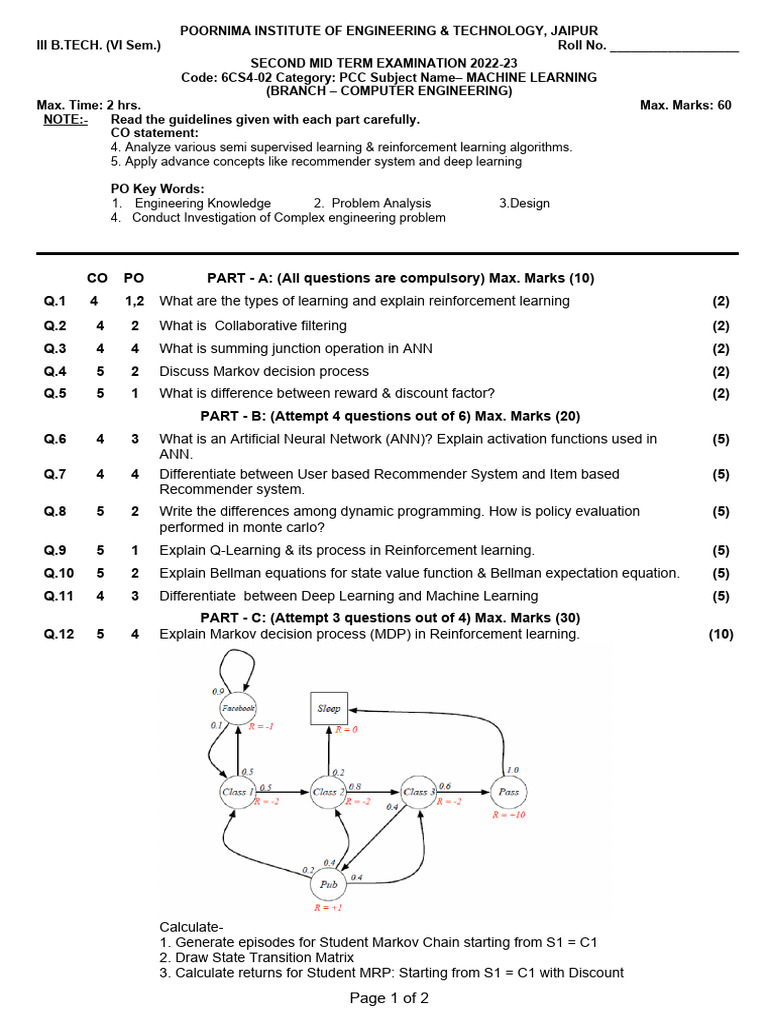 6CS4-02 Machine Learning | PDF | Machine Learning | Computational Neuroscience