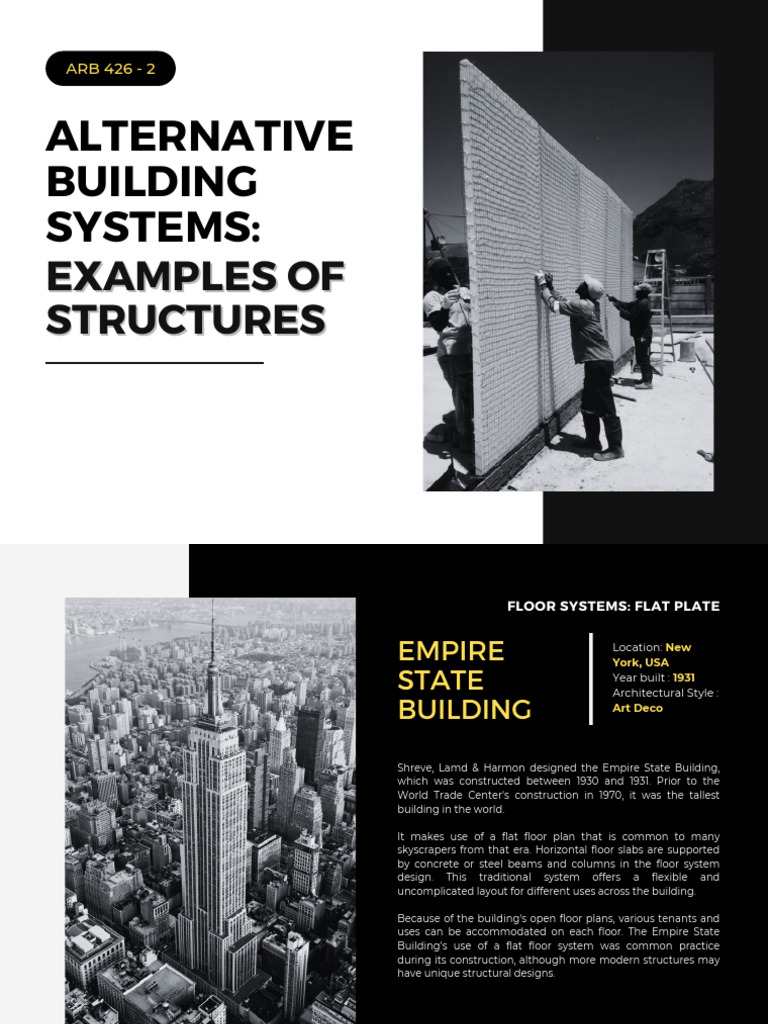 Alternative Building Systems Examples Structures | PDF | Prestressed ...