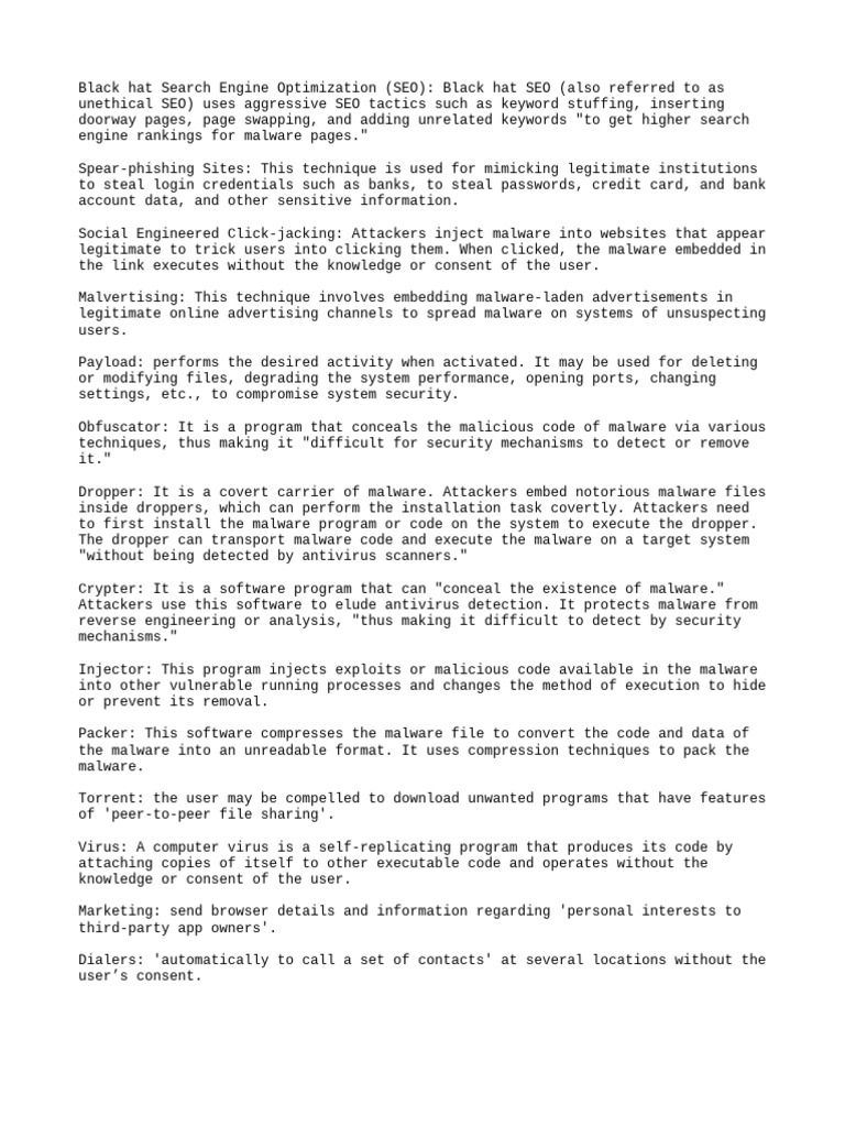 Flashcard | PDF | Computer Virus | Malware